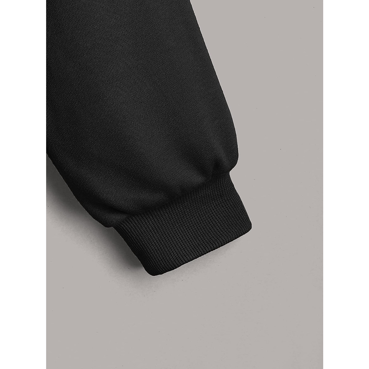 Verdusa Women's 2 Pack Long Sleeve Round Neck Crop Sweatshirt Top Black and White M