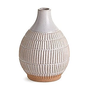 Napa Home & Garden Napa Decorative Ceramics Collection-Harper Teardrop Vase, White, 6.75 in x9 in