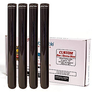 Lift Your Table® Folding Table Risers, Made in The USA, Standing Desk Kit, Easy-to-Use Bent Leg Folding Table Extensions, Raises Folding Tables 14” Inches. Durable, Sturdy. Set of 4, Black