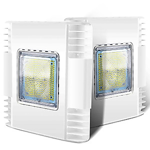 OSTEK 150W LED Canopy Light,19500LM 5700K LED Gas Station Light, Shop Storage Garage Area Light 400-700W MH/HPS Equiv. IP65 Waterproof and Outdoor Rated, 5 Years Warranty, UL&DLC Listed(2-Pack)