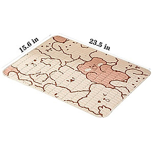 WEWAYKGJ Rabbit Cage Liners, 4 PCS Guinea Pig Bedding Mats Pet Waterproof Pee Pads Small Animals Soft Non-Slip Washable Training Pads for Cat Chinchilla Puppy