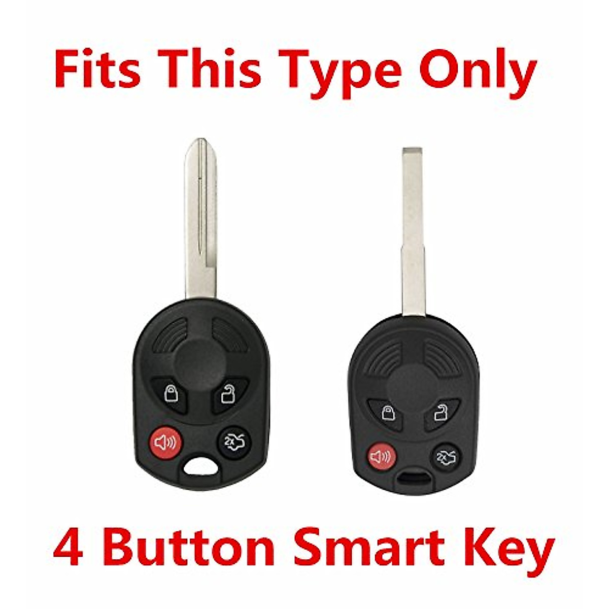 Rpkey Silicone Keyless Entry Remote Control Key Fob Cover Case protector Replacement Fit For Ford Lincoln Mercury OUCD6000022 164-R8046 164-R7040 CWTWB1U722（White）