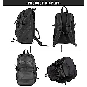 WolfWarriorX Backpack for Men Laptop Backpacks - for Hiking Outdoor Sports Black
