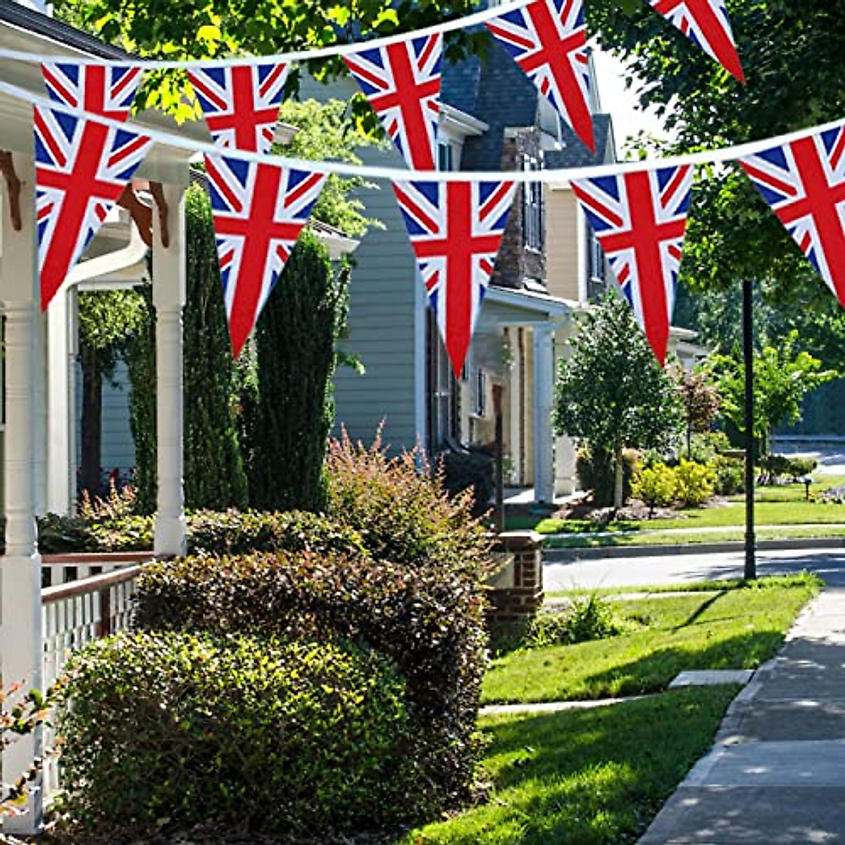Uwariloy 23/26ft Union Jack Bunting Banner with 20 | 25 Triangle Flags for Queen Plati-num Jubilee Decorations, Royal Events Patriotic Street Party Decorations