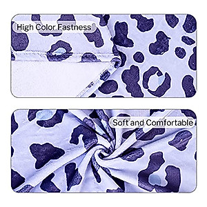 RosieLily Blue Leopard Blanket Soft Cheetah Throw Blankets Leopard Print Blanket Leopard Gifts and Throws Flannel Fleece Throw Blanket Lightweight Cozy Plush Blanket for Couch Chair All Seasons 50X60