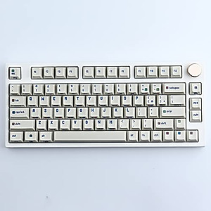 Hyekit PBT Keycaps 143 Keys Commodore 64 Themed Keycaps Dye-Sublimation Custom Keycaps Cherry Profile for Cherry Gateron MX Switches Mechanical Keyboard US and UK Layouts, 6.25u and 7u Spacebar