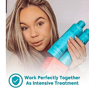 Amazonliss Anti-Frizz Keratin Treatment Set - For Smooth, Soft and Shiny Hair - Prolonged Effect Shampoo and Conditioner 8.45 fl.oz