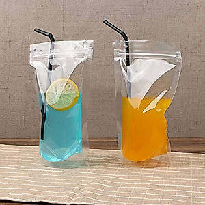 Blisstime 50 Pack Stand Up Pouch Bags, Resealable Clear Zip Lock Pouches With Tear Notch for Food Packing (3.9 X 5.9IN)