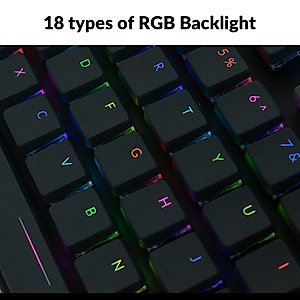 Keychron K1 RGB Hot-swappable Tenkeyless Layout Ultra-Slim Wireless Bluetooth/Wired USB Mechanical Keyboard for Mac Windows with Low-Profile Keychron Optical Red Switch Full Aluminum - Version 5