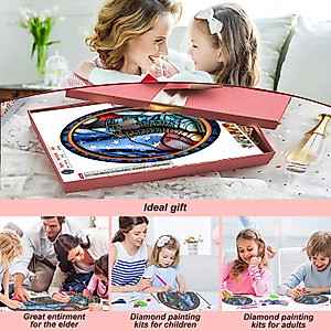 Stalente Diamond Painting Kits for Adults, 5D DIY Diamond Art Kits for Beginners Round Full Drill Diamond Painting for Home Wall Decoration Gift 12×12inch, Boots