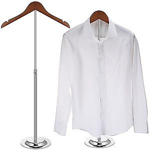 Barydat Adjustable Adult T Shirt Display Flexible Shoulder Stand Portable T Shirt Display Stand for Vendors Metal Clothing Display Rack Garment Hanger for Steaming Clothes Holder, 16 x 28 Inch(1 Pcs)