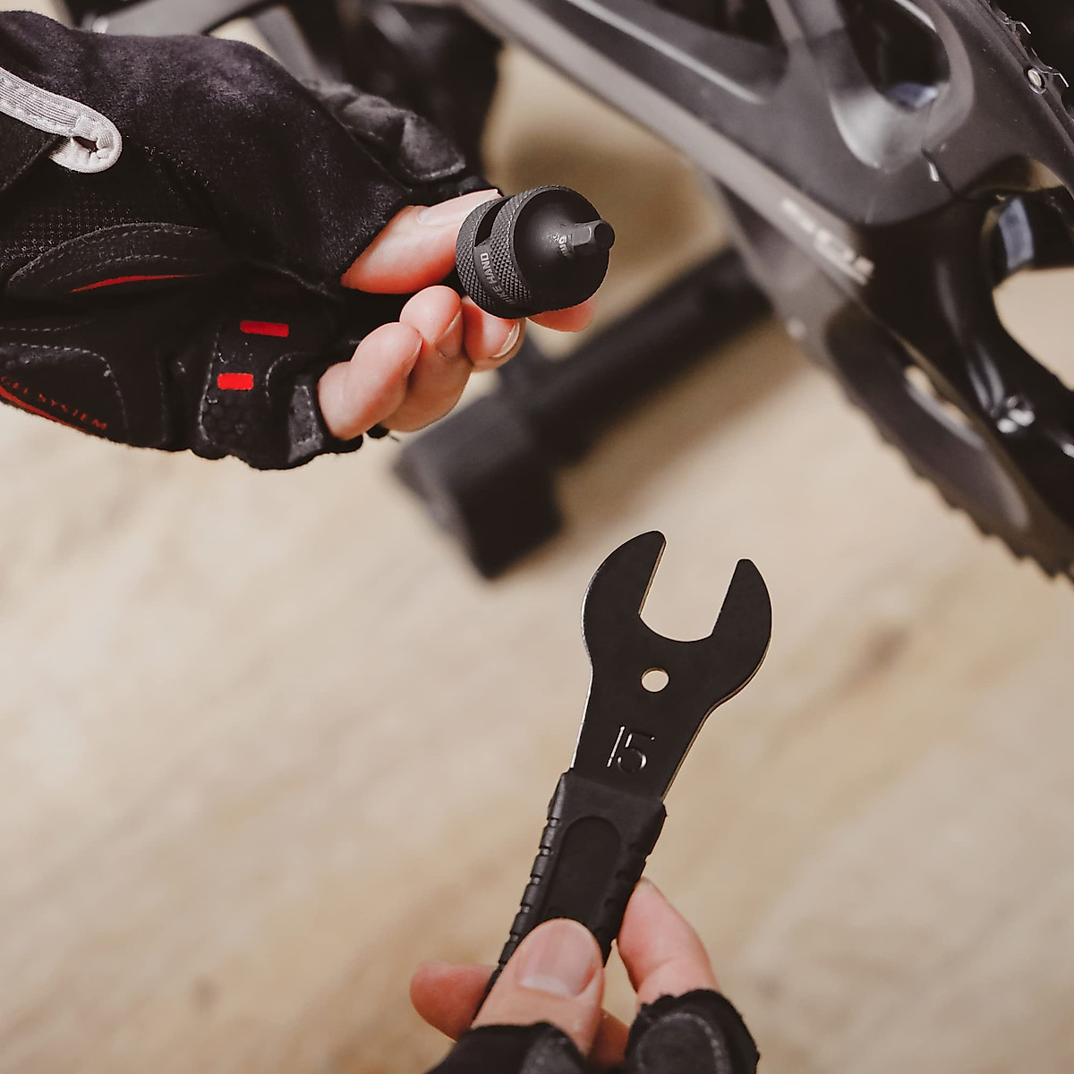 Bikehand Bike Bicycle Pedal Install Remover Tool Kit – Pedal Cone Wrench Spanner 15mm + Hex Pedal Driver Double-ended Allen Key 6mm & 8mm