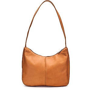 Le Donne Leather Urban Hobo Premium Colombian Leather Shoulder Bag Purse Hand Bag For Women (Cafe)