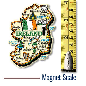 Ireland Jumbo Country Map Magnet by Classic Magnets, Collectible Souvenirs Made in The USA