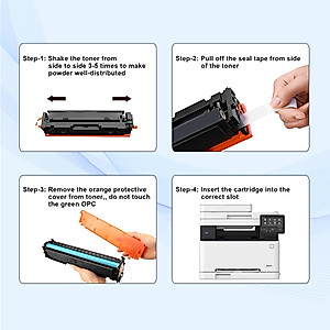 131A 131X Black,Cyan, Magenta, Yellow High-Yield Toner Cartridges (4 Pack) Works with HP Laserjet Pro 200 Color M251nw MFP M276nw M251n M276n Printer Ink