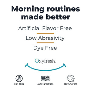 Premium Oxyfresh Cavity Protection – Fresh Mint Fluoride Toothpaste – Low Abrasion Anticavity Toothpaste for Sensitive Teeth – Remineralizing Enamel Repair to Prevent Tartar & Cavities | 5oz