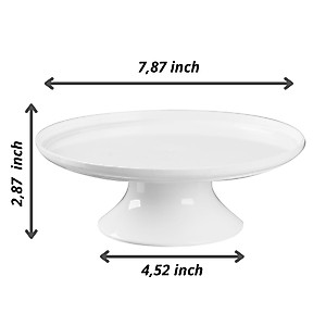 GRUPO MIRANDINHA Acrylic Round Cake Stand Cupcake Stand Candy Stand (White)