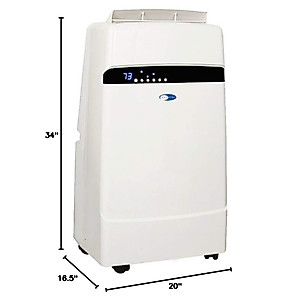 Whynter ARC-12SD 12,000 BTU (6,936 BTU SACC) Dual Hose Cooling Portable Air Conditioner, Dehumidifier, and Fan with Activated Carbon Filter plus Storage bag, up to 400 sq ft in White