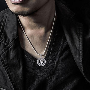 PETER STONE JEWELRY Awen The Three Rays of Light with Celtic Silver Pendant TPD5305