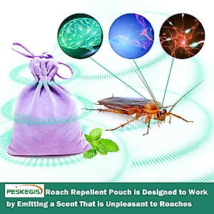10 Pack Roach Repellent for Home, Natural Ingredients Roach Repellent Indoor Safe for Children and Pets, Environmentally Friendly Pest Control Pouches Provide Long-Lasting Protection