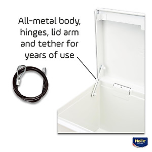 Helix - All-Metal Lockable Drugs Security Chest - Secure Medication Storage - Wall Mountable - Metal Tether Included