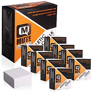 Mute Premium Athletic Gym Chalk Blocks 2 oz. 8 Pack Box | 1 Pound | Magnesium Carbonate | Weightlifting, Gymnastics, Rock Climbing, Olympic Lifting