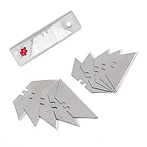 RED OAK TOOLS Heavy Duty Utility Knife Blades SK5 Steel 10-pack in Convenient Storage Box.