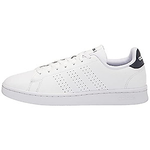 adidas Men's Advantage Racquetball Shoe, White/Cloud White/Ink, 10