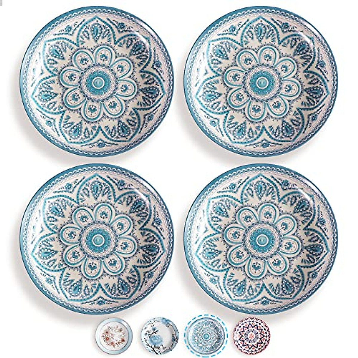 Artena Pasta Bowls 20oz, Large Salad Serving Bowls, 10 inch White Soup Bowls, Porcelain Pasta Bowls Set of 4 & Pasta Bowls Set Of 4, 24oz Porcelain Salad Bowls, 8 Inch Bowls For Kitchen