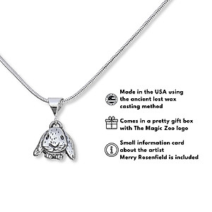 The Magic Zoo Sterling Silver Lop Eared Bunny Pendant for Women– Lop Bunny Gifts for Women – Handcrafted Lop Rabbit Jewelry for Women