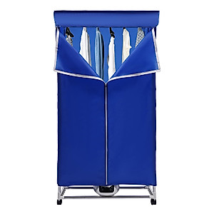 Clothes Dryer, 1200-1500W, Portable Travel Mini Dryer Machine with Screen Touch, Electric Dryer for Homes, Apartments, Dormitories, Caravans(Blue)