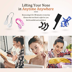 5 Pieces Nose up Lifting Clips Silicone Nose Bridge Slimming Clips Beauty Clip Tools for Women