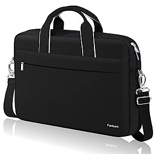 Ferkurn Laptop Bag Case Women Men Computer Bag for HP Envy Pavilion Omen/LG Gram/MSI/Dell Inspiron XPS/Lenovo Thinkpad/ASUS/Acer, Shoulder Strap Carrying Briefcase Messenger Bag, Black, 15 15.6 Inch