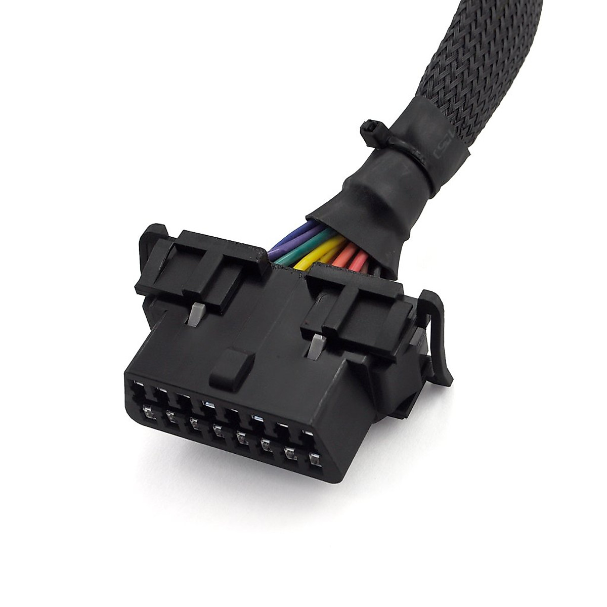 iKKEGOL 30cm 16 Pin OBD2 OBDII J1962 Y Cable Cord Splitter Extension 1x Male to 2X Female Braid Connector 12"