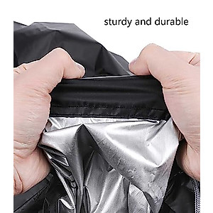 Lawn Mower Cover Outdoors Waterproof Push Lawnmower Cover Dust UV Protection Universal Oxford Covers with Drawstring Storage Bag 76" x 25" x 44"