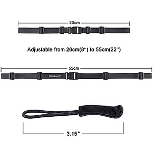 Wisdompro 2 Pack Backpack Chest Straps, Heavy Duty Adjustable Backpack Sternum Strap Belt with Quick Release Buckle and 12 Pcs Zipper Pulls for Hiking and Jogging