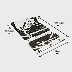 Wai Lana Yoga Mat Panda, Color:Black