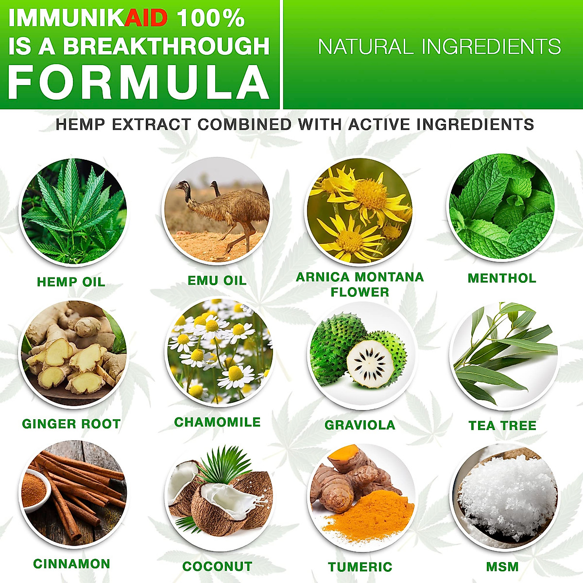 Instant Hemp Cream - Made in USA - Muscle, Foot, Shoulder, Neck, Joints and Back - Natural Hemp Oil Extract Moisturizing Gel, Lotion, Balm