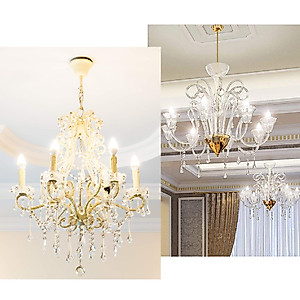 E12 Candelabra LED Light Bulbs - Equivalent 40W Candle Bulbs, 5W LED Chandelier Light Bulbs, B11 & C37 E12 LED Bulb Daylight (5000K), 450 Lumens, Pack of 12