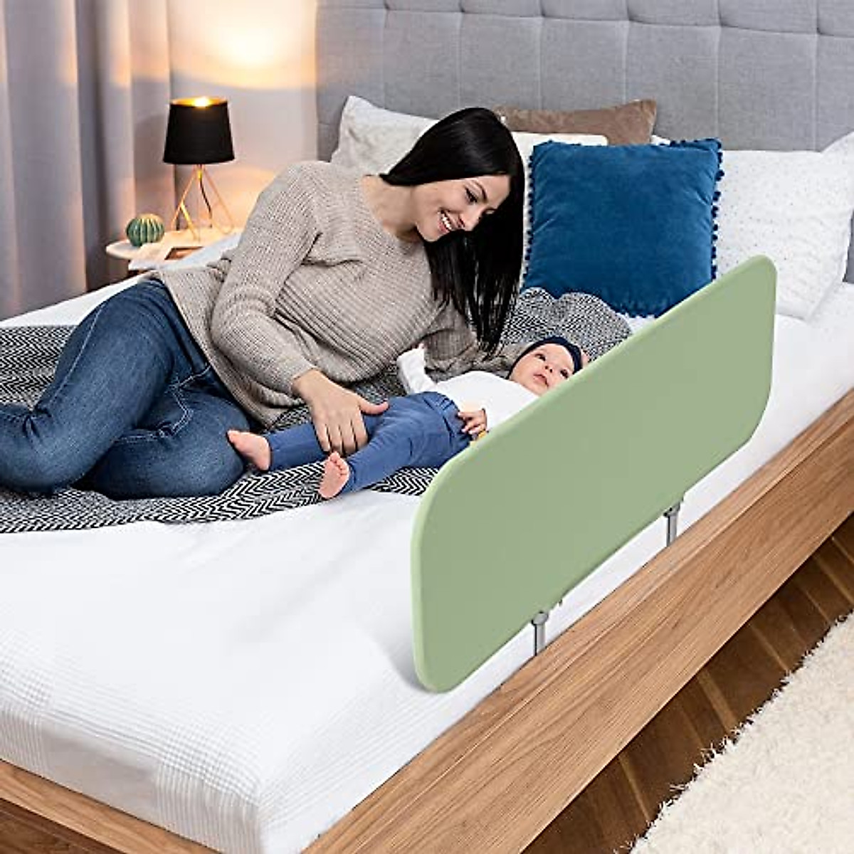 welspo Toddler Bed Rail, Fold Down Safety Kid & Elderly Bed Guard Rail, Portable Child Bed Safety Rail