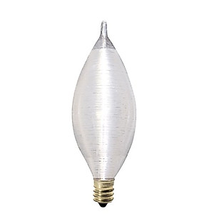 Bulbrite 60C11S 60 Watt Incandescent Spunlite C11 Chandelier Bulb Candelabra Base Satin 25 Ct