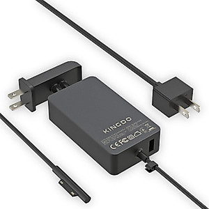 Charger for Surface Pro 3 Surface Pro, KINGDO 36W 12V 2.58A Power Supply Compatible Surface Pro 3 Surface Pro 4 i5 i7 Surface Pro 5 6 7 8 9 Surface Laptop Surface Go 3/2/1 with Carrying Case