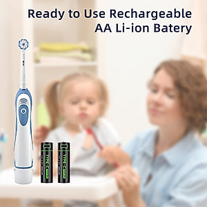 AA Lithium Rechargeable Batteries - 4Pack Smart Rechargeable AA Batteries by JWWYJ,Lithium Ion 1.5v 2550 mWh, Type C Battery Charging Cable, LED Charge Indicator