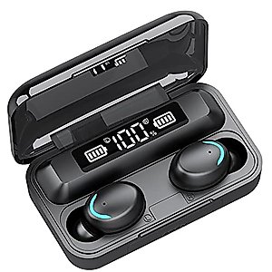 BTT Bluetooth Earbuds for Apple iPhone/Android Wireless Earphone Waterproof/Noise Cancelling/V5.1/Led Display/IPX7