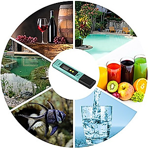PH Meter with Automatic Calibration | 7Pros Digital Water Tester, Built-in ATC, 6 pH Calibration Packets, Great Tool to Test PH of Hydroponics, Kombucha, Wine, Drinking Water (Blue)
