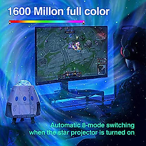 Star Projector Space Capsule Galaxy Projector Skylight with Bluetooth Speaker, Galaxy Night Lights for Kids Bedroom Gaming Room Decor Birthday Christmas Decorations Galaxy Light Gift