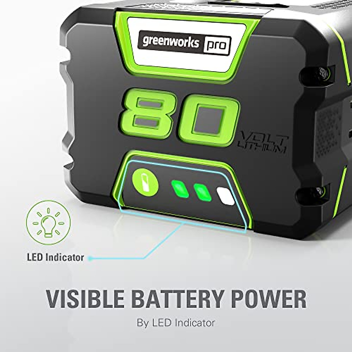 Greenworks PRO 80V 2.5Ah Lithium-Ion Battery (Genuine Greenworks Battery)