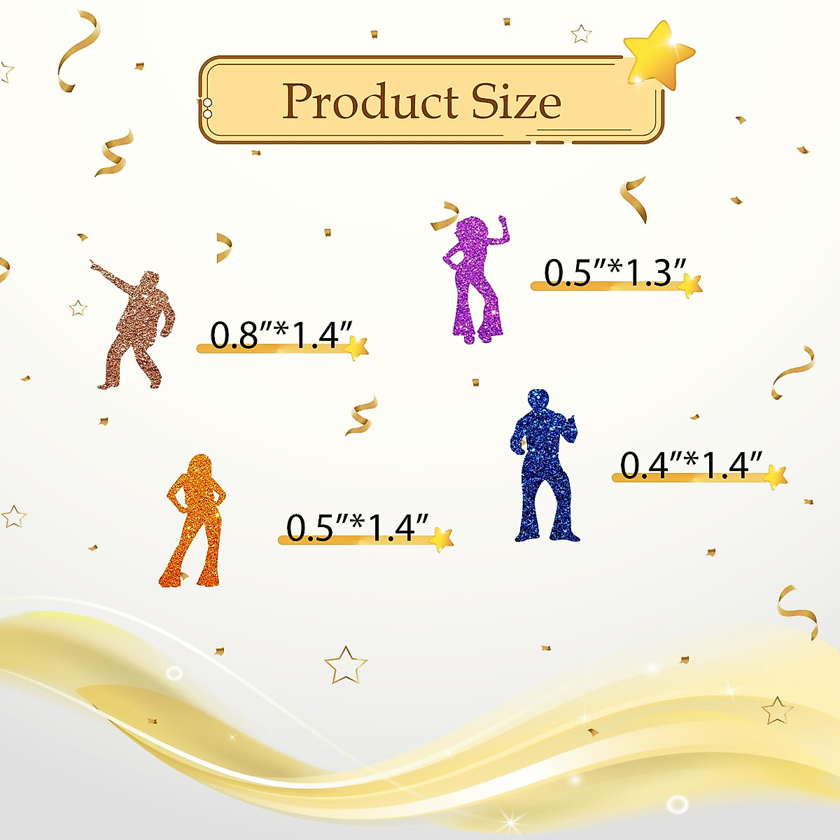 100pcs Disco Confetti, Purple&Blue Glitter 70s 80s Disco Ball Table Confetti, Disco Sign Paper Scatters, Dance Party/Night Disco Themed Party Table Decoration