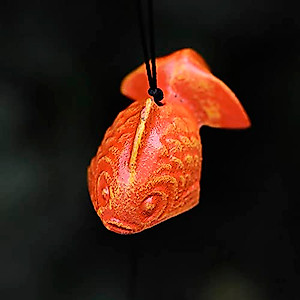 Oavand Japanese Goldfish Bless Small Wind Chimes Outdoor, Iwachu Cast Iron Lucky Temple Wind Bell Memorial and Sympathy Wind Chimes for Outside Good Luck for Garden, Patio, Balcony（Goldfish）