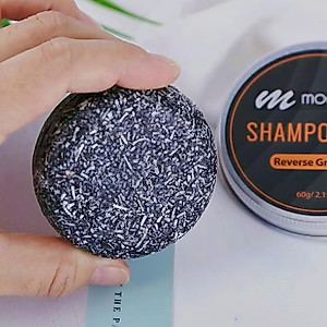 Reverse Grey Hair Shampoo Bar - Moisturizer, Extra Strength Refreshing Scalp , Gray Hair Coverage, Darkening, Natural Solid Shampoo, for Women and Men, Restore Shiny Hair, Paraben Free, 2.15 Oz
